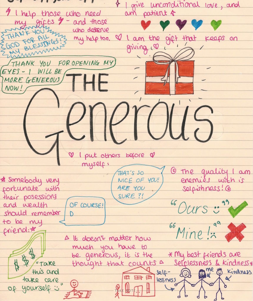 Activity Example - What does it mean to be generous? » Ghazali Children ...